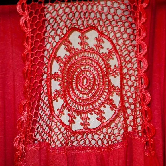 Dots | Jackets & Coats | Nwot Coral Crochet Vest | Poshmark